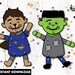 Halloween Paper Dolls, INSTANT DOWNLOAD, Printable DIY Halloween Kids ...