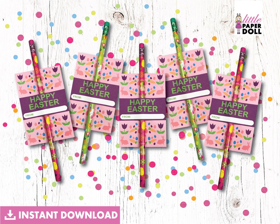 Happy Easter! Instant Download Printable Kids Favor Tag, Easter ...
