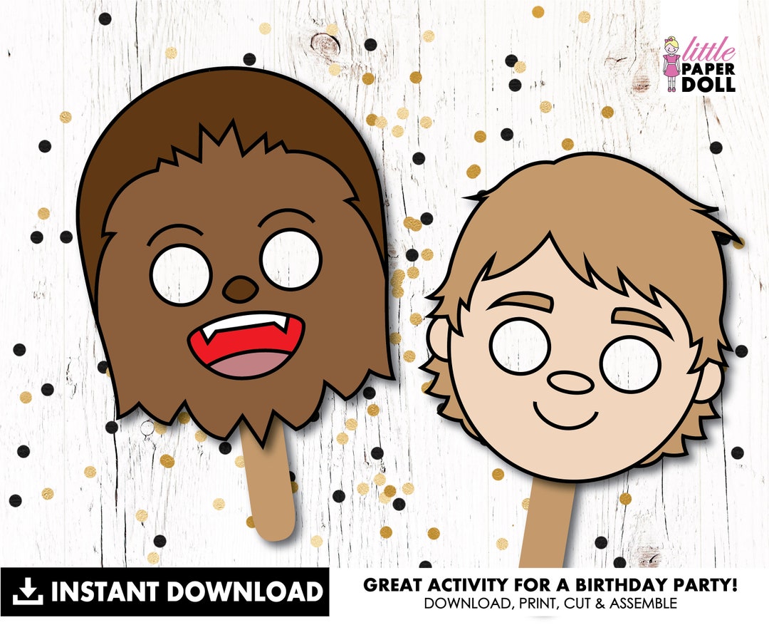 Star Wars INSTANT DOWNLOAD Paper Yoda, Darth Vader and Princess Liea ...