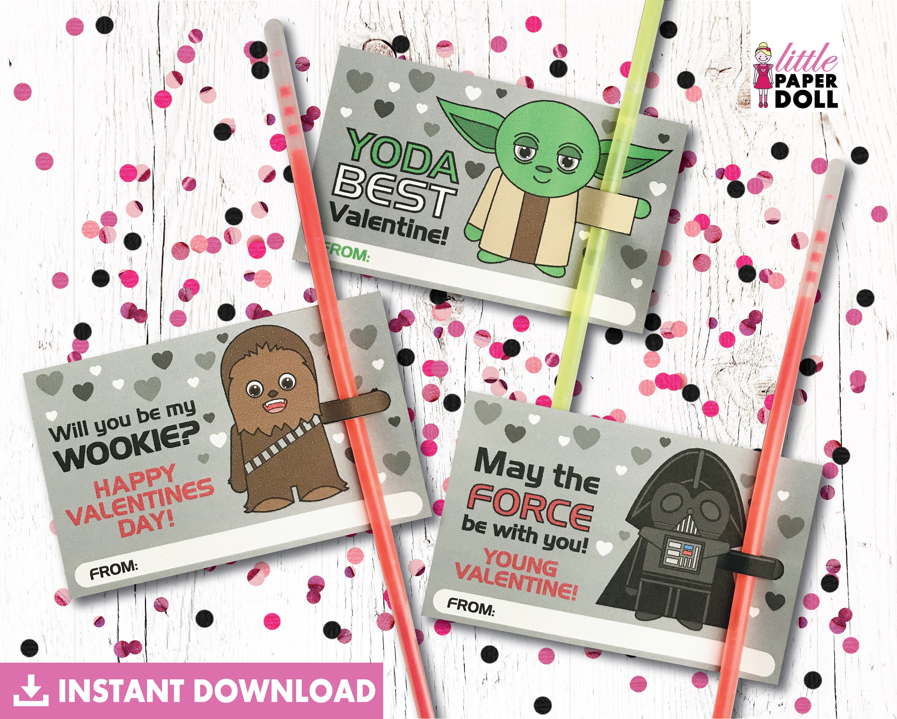 STAR WARS Printable Valentine's Day Card! Instant Download Classmate ...