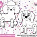 Dog Paper Doll INSTANT DOWNLOAD, Printable Puppy Dog Coloring Page, Dog ...