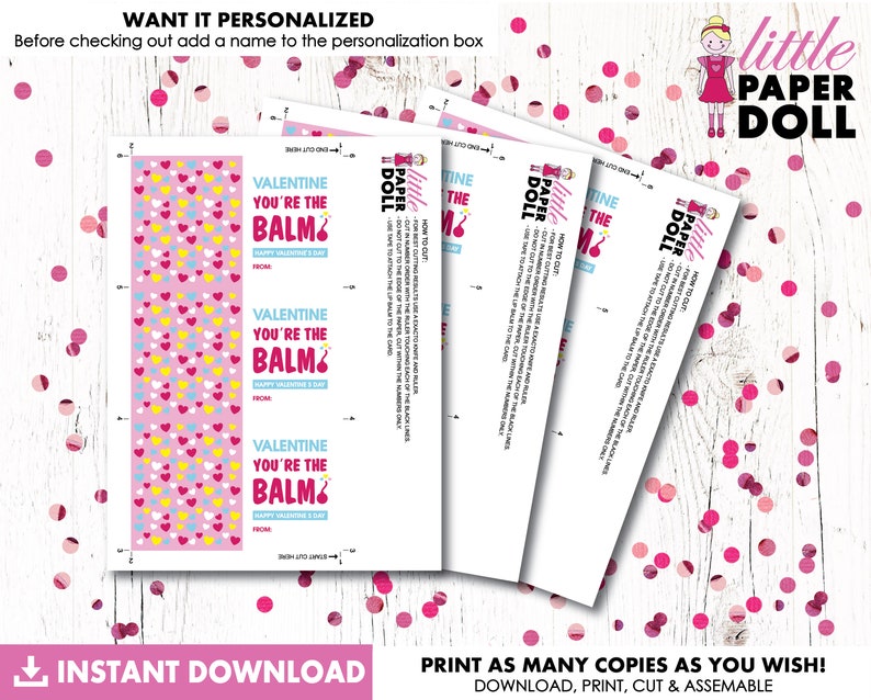 Valentine You're the BALM Happy Valentine's Day | Etsy