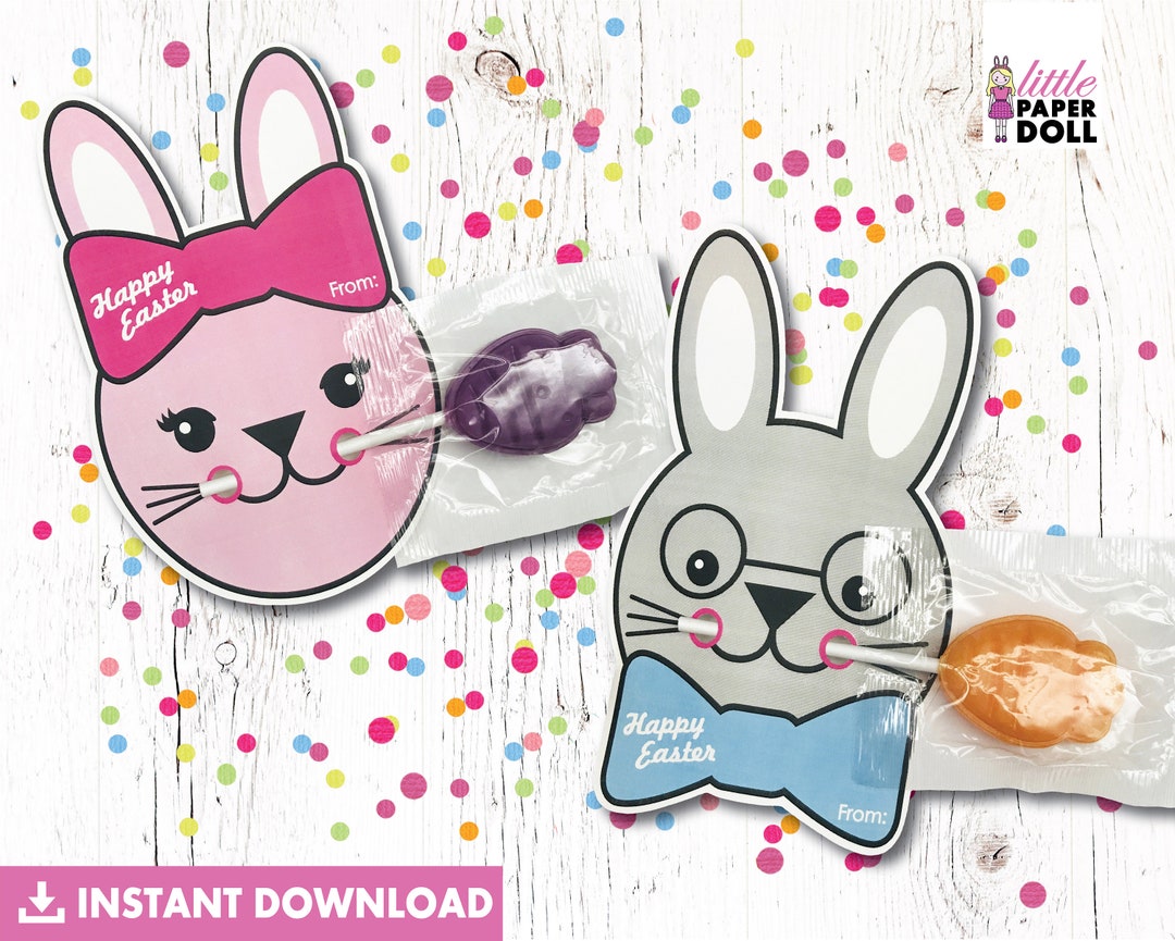 Happy Easter! Instant Download Printable Easter Favor, Classroom Easter ...