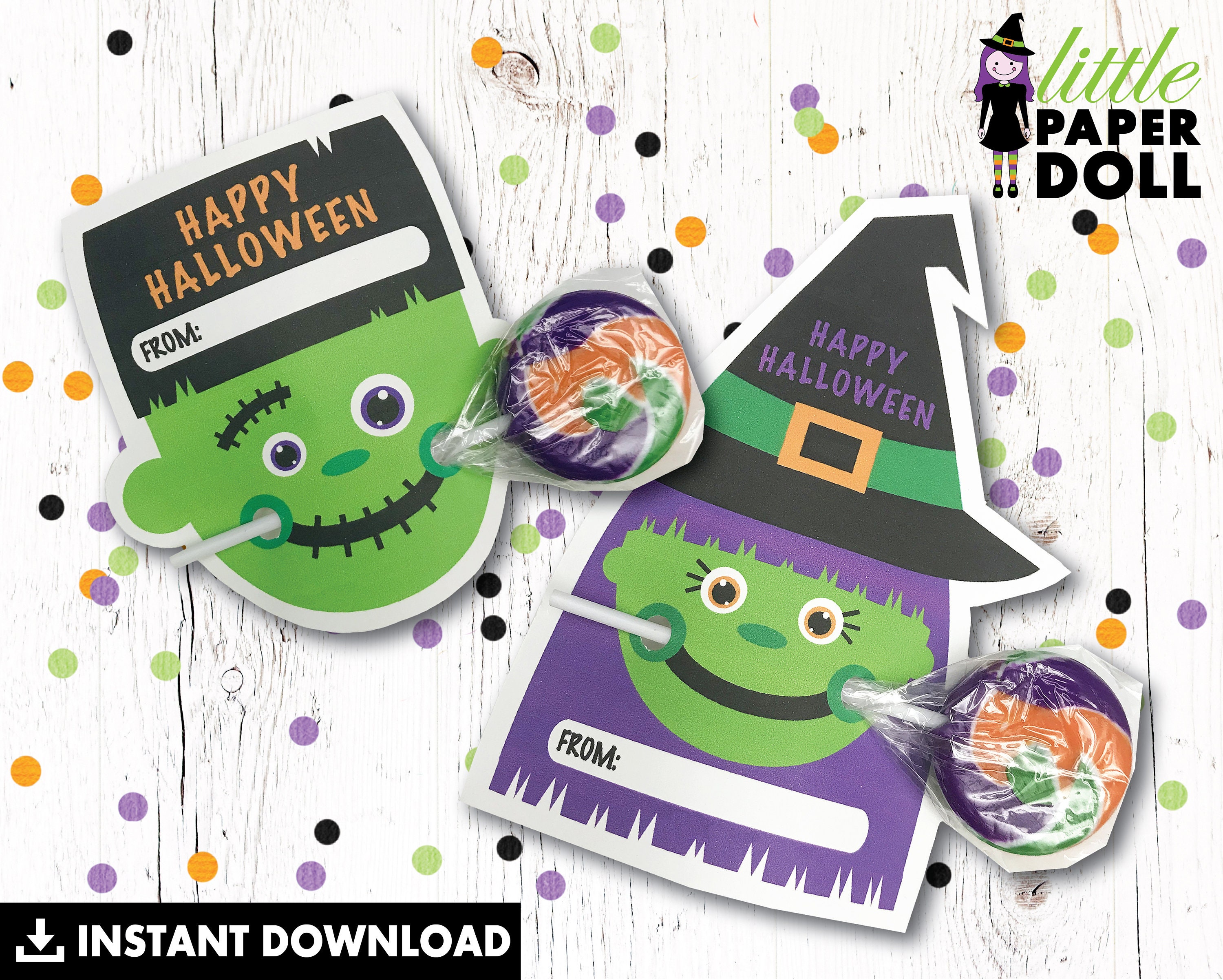Happy Halloween INSTANT DIGITAL DOWNLOAD Halloween Lollipop - Etsy