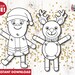 Christmas Paper Dolls INSTANT DOWNLOAD Printable Kids DIY Craft, Santa ...