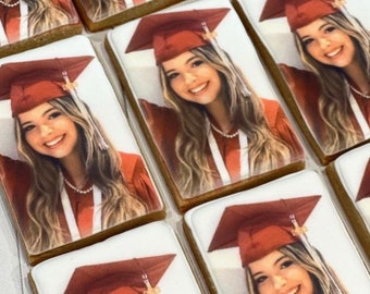 2 Dozen Mini Edible Photo Cookies Graduation - Etsy