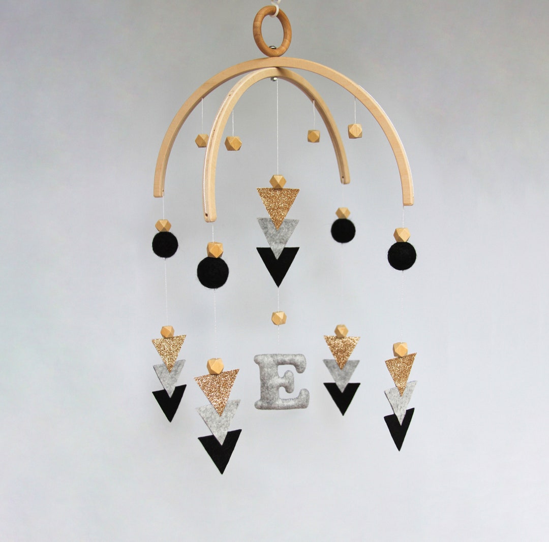 Baby Mobile Scandinavian Triangles - Mobile Baby Geometric for Boy ...