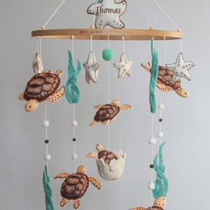 Baby Mobile Personalized With Turtles - Mobile Baby Ocean - Nursery ...