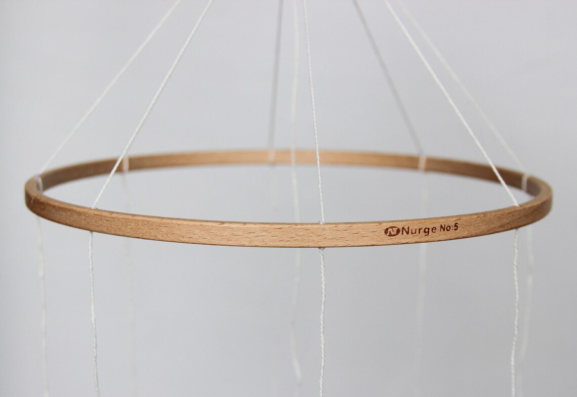 Circle Mobile Hanger - Wooden Round Hoops for Baby Crib Mobile - Baby ...
