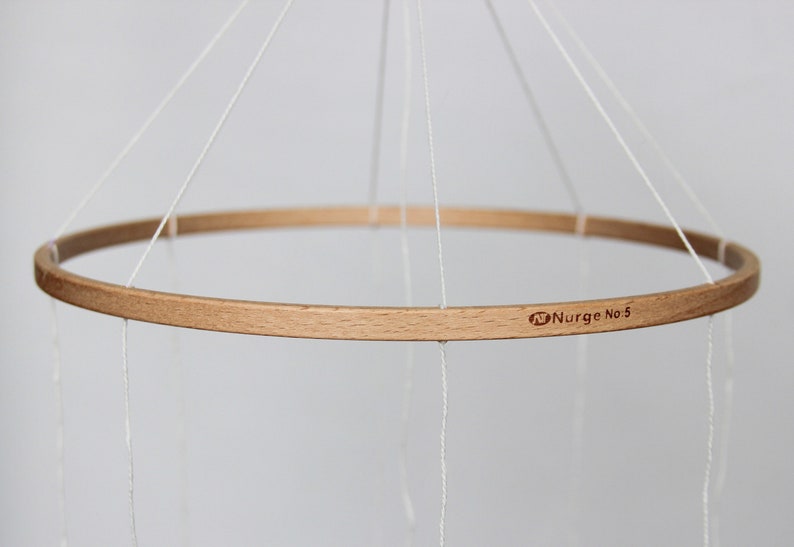 Circle Mobile Hanger - Wooden Round Hoops for Baby Crib Mobile - Baby ...