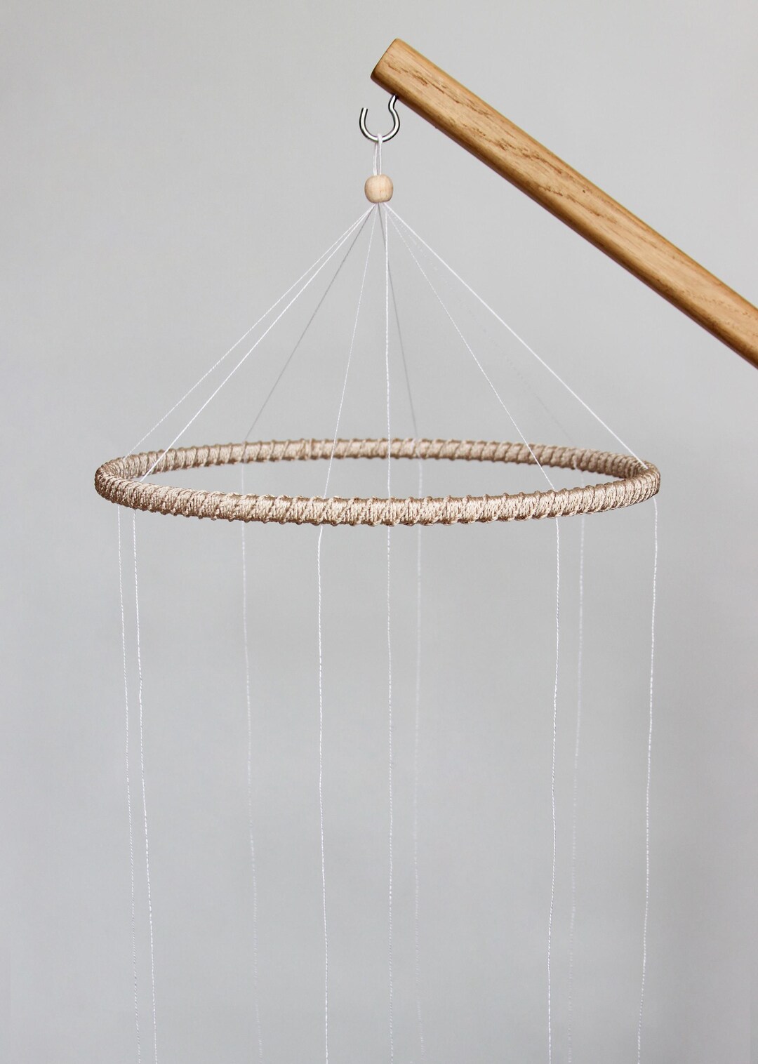 Circle Mobile Hanger - Wooden Round Hoops for Baby Crib Mobile - DIY ...