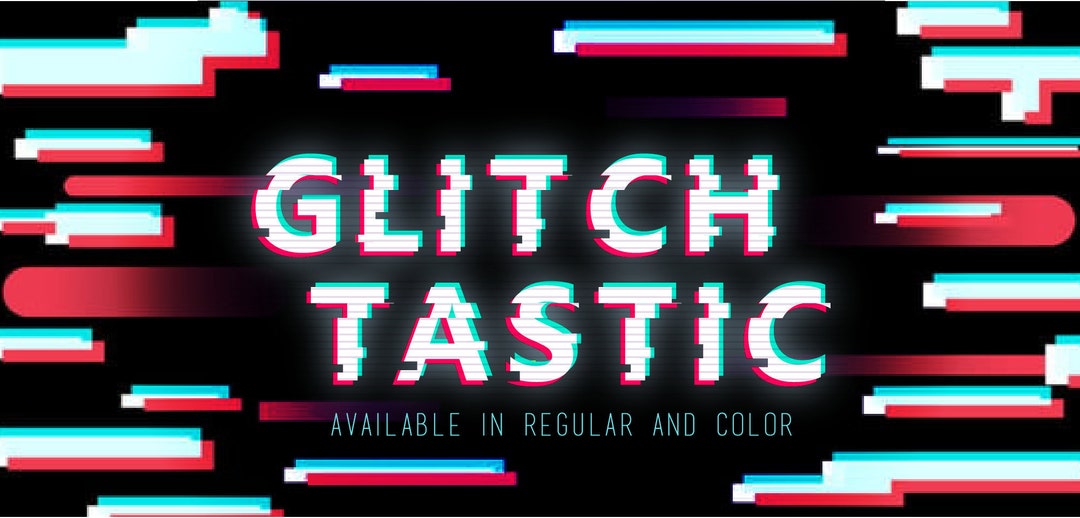 Glitchtastic Computer Hacker Font, Glitch Effect Font, OTF, Cricut ...