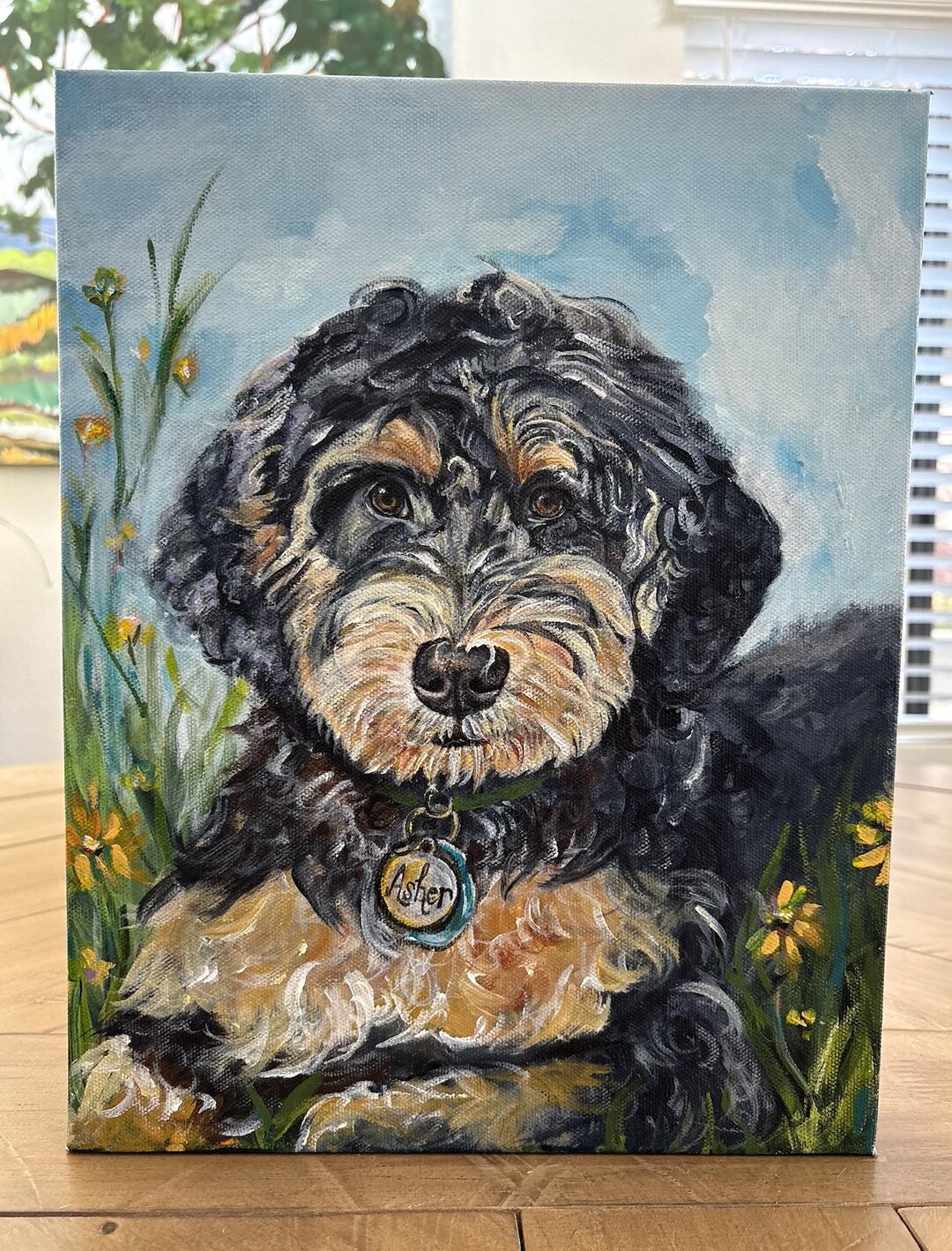 Custom Pet Portraits Painting Dog Portraits Dog Painting- Acrylic ...