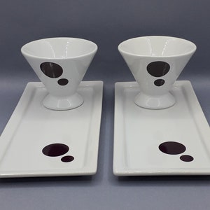 2 Coffee Cups of Conical Shape With Rectangular Saucer Thick - Etsy