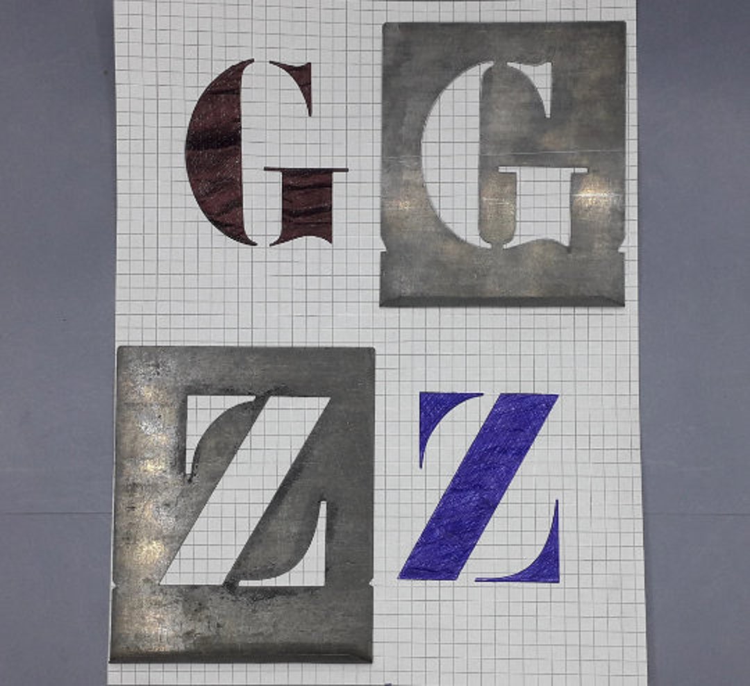 Zinc Stencil, Letters of the Alphabet, Initial to Choose From ...