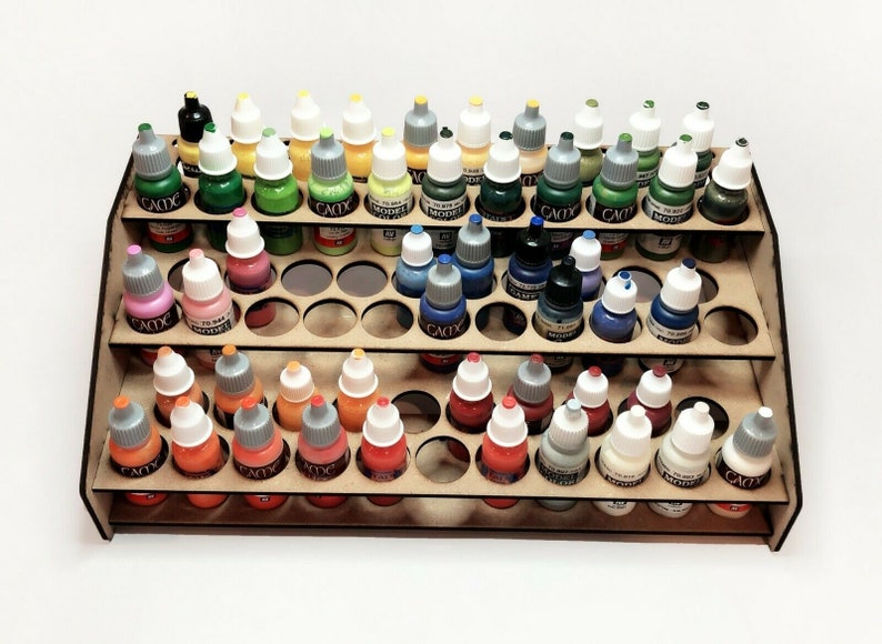 3MM MDF Vallejo / dropper bottle Paint Rack | Etsy