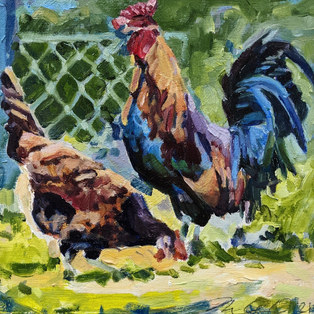 Red Cap Chickens - Etsy
