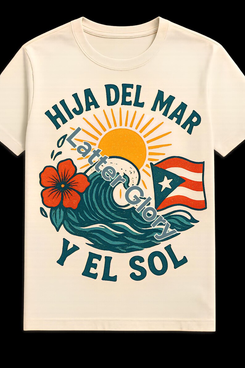 Puerto Rico Shirt- Hija Del Mar Y El Sol - Etsy