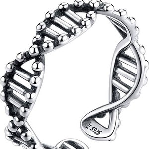 Sterling Silver 925 DNA Ring,double Helix, Biology Jewellery,genetics ...