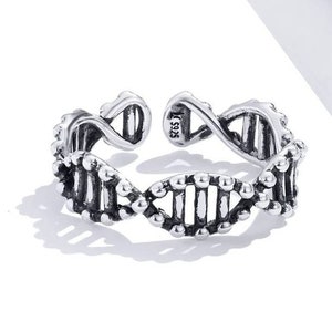 Sterling Silver 925 DNA Ring,double Helix, Biology Jewellery,genetics ...