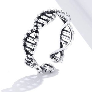 Sterling Silver 925 DNA Ring,double Helix, Biology Jewellery,genetics ...