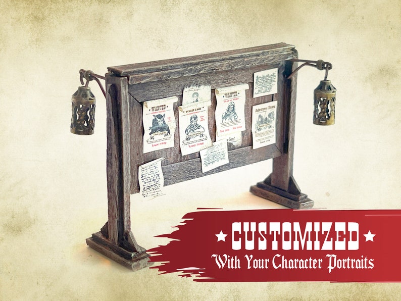CUSTOM Sign Notice Board Miniature With Character Wanted - Etsy