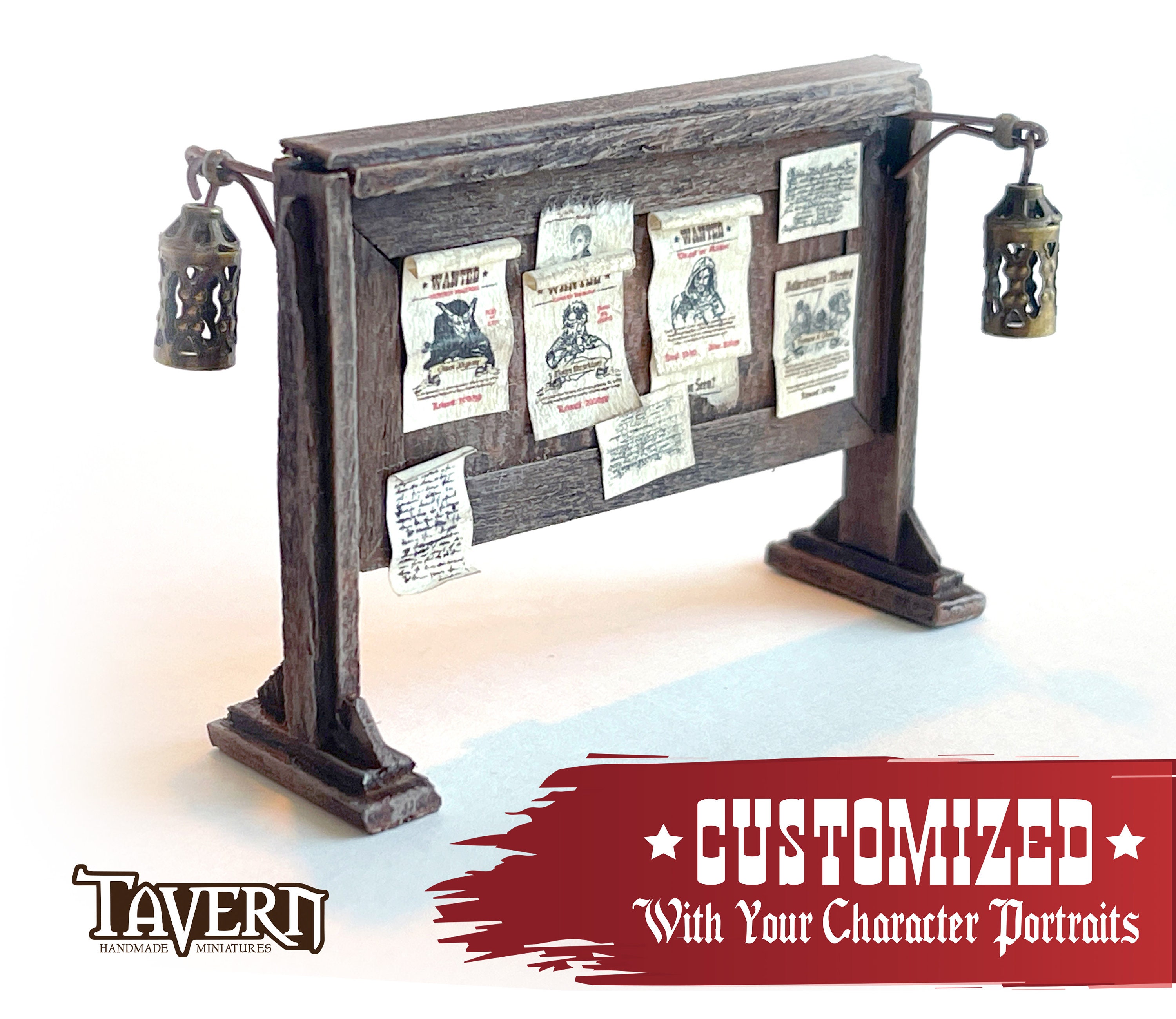 CUSTOM Sign Notice Board Miniature With Character Wanted - Etsy