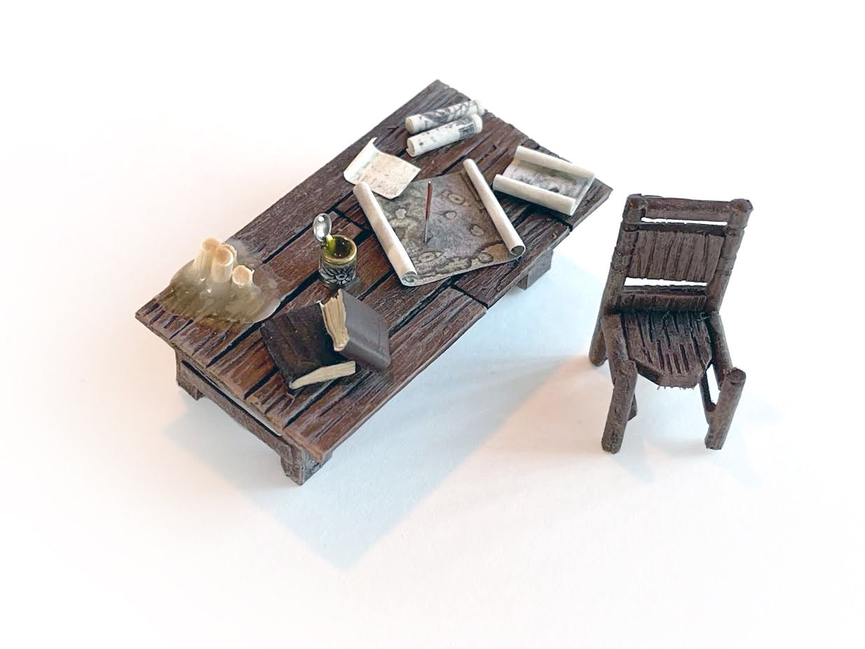 Adventurer Table With Chair Painted TTRPG Table Top Role - Etsy