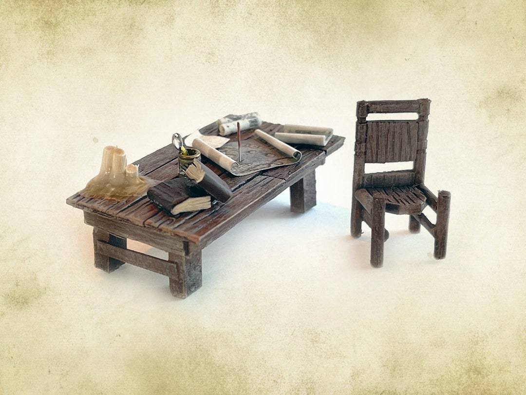 Adventurer Table With Chair Painted TTRPG Table Top Role Playing Game ...