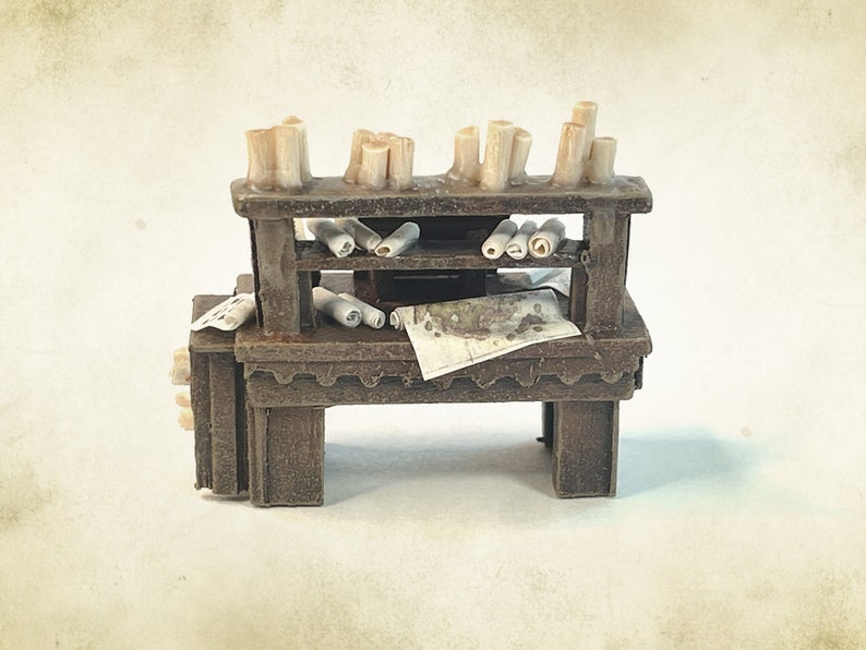 Scribe Table Miniature Painted Furniture for TTRPG Table Top - Etsy