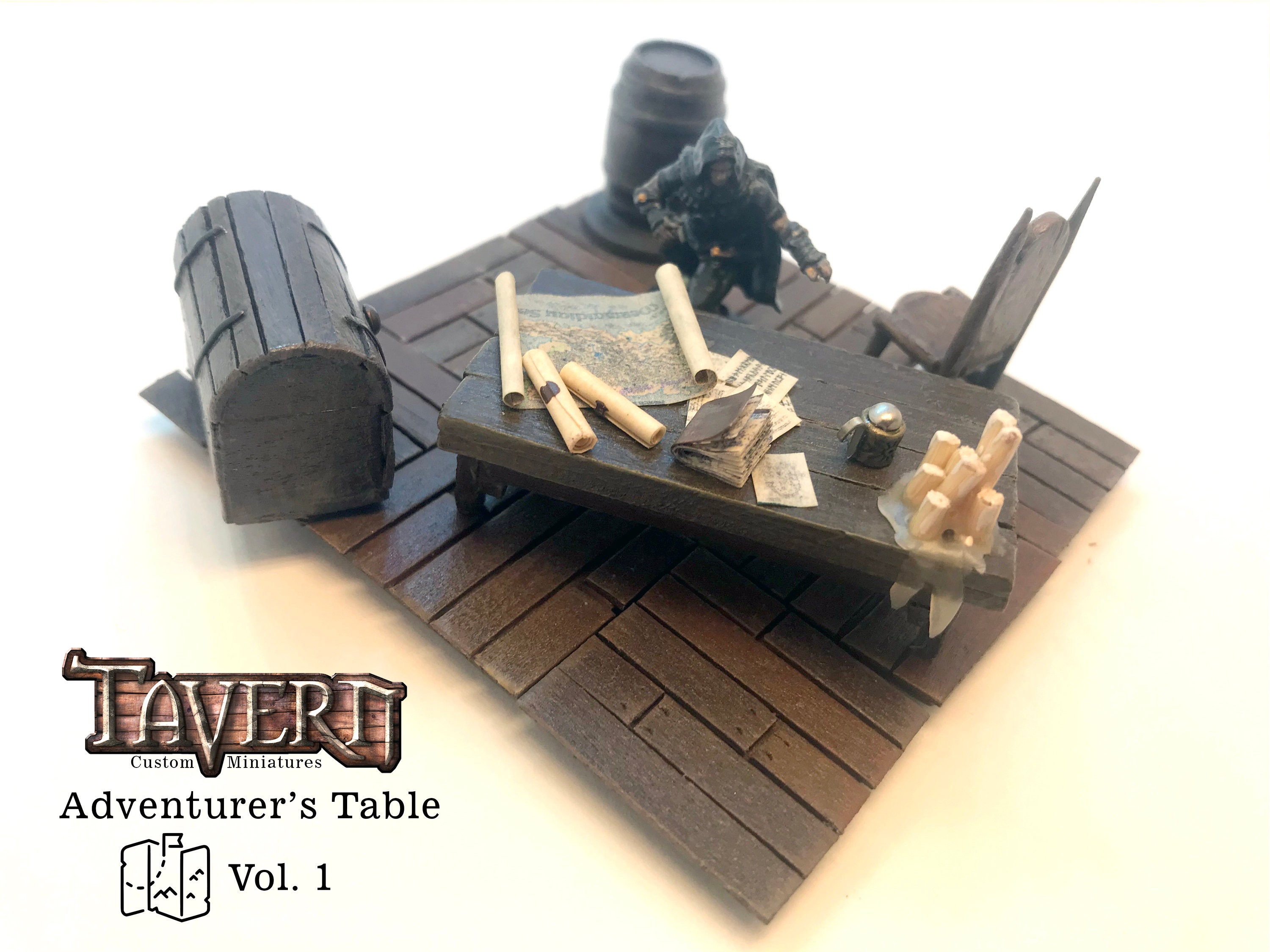 Adventurer Table With Chair Painted TTRPG Table Top Role - Etsy