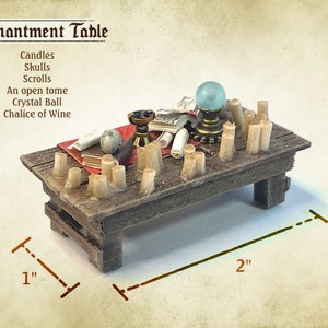 Enchantment Table With Chair - Miniature Painted Furniture, for Any ...