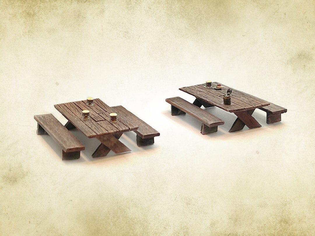 2x Tavern Tables W/benches! for TTRPG Table Top Role Playing Games ...