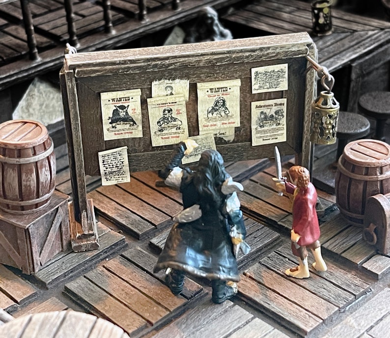 CUSTOM Sign Notice Board Miniature With Character Wanted - Etsy