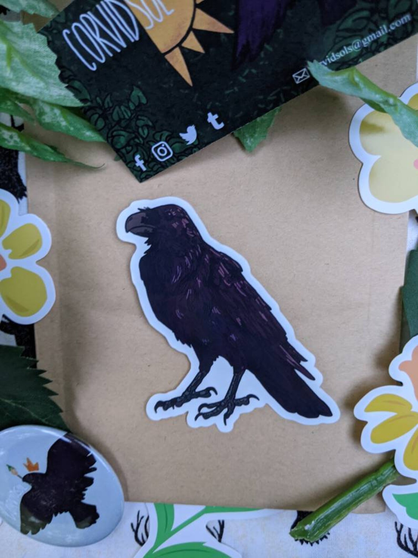 American Crow Vinyl Sticker 33 | Etsy