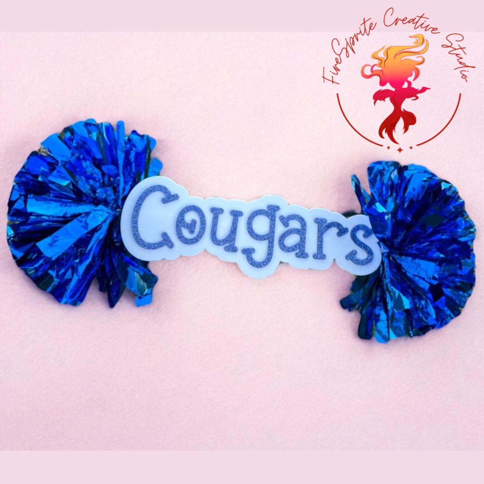 Custom Cheer Spirit Stick, Sports Sign, Game Day Sign- GLITTER/MIRROR ...