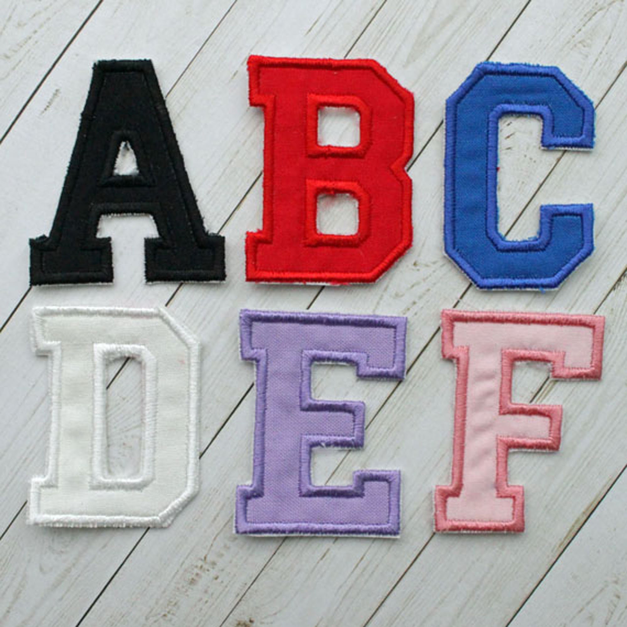 1 Inch College Varsity Letters Iron On Patch Embroidered Fabric Patch