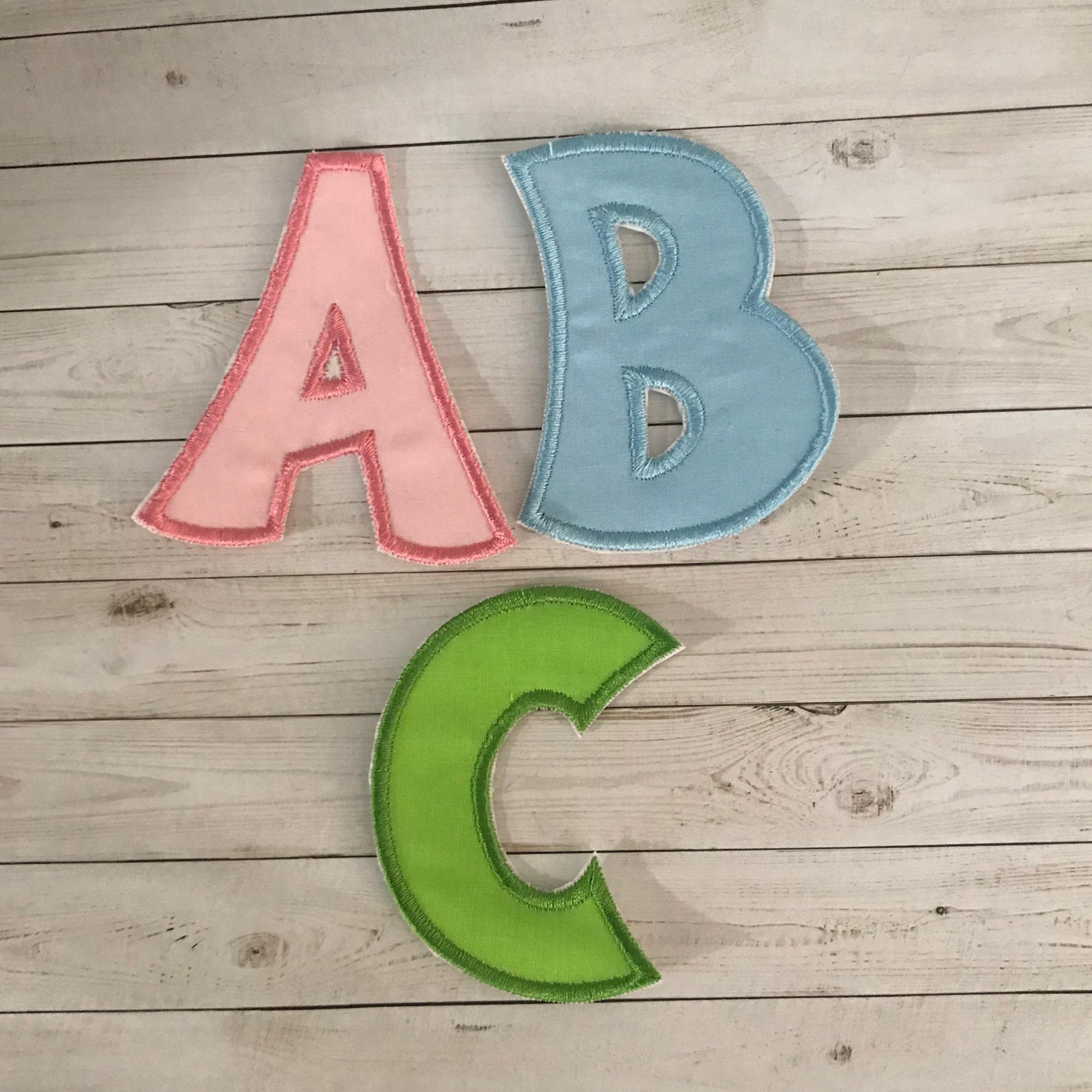 Alpha Letter, Romeo Font, 4 Inch, Iron On, Alphabet Patch, Fabric ...