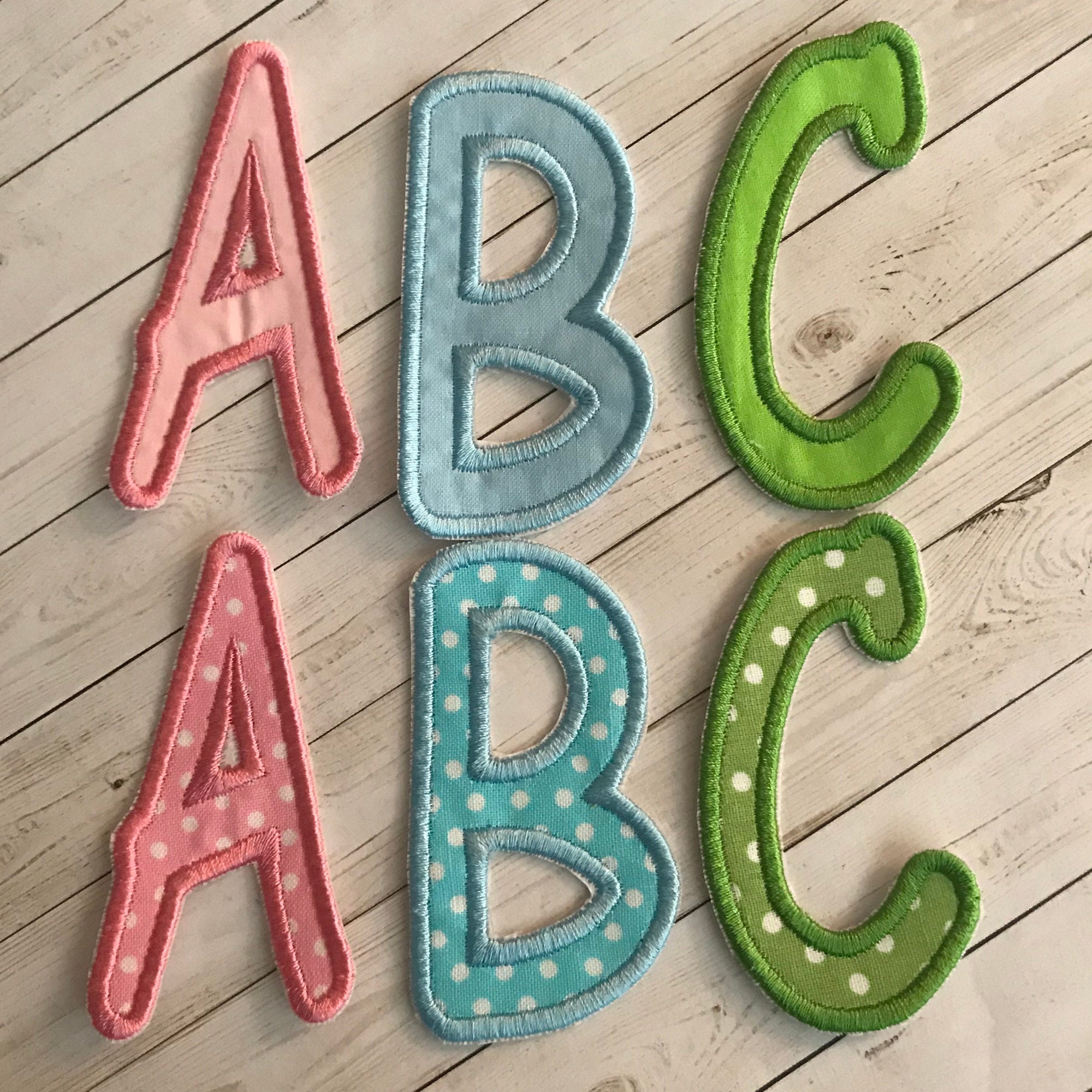 Alphabet Letter, 5 Inch, Kelly Font, Iron On, Alphabet Patch, Fabric ...