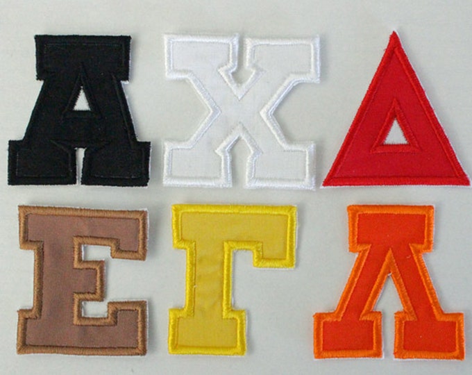 Greek Letters, 4 Inch Iron on Patch, Sorority Letters, Fraternity ...