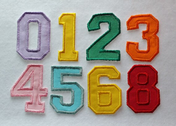 2 Inch College Varsity Numbers Iron on Patch Embroidered | Etsy