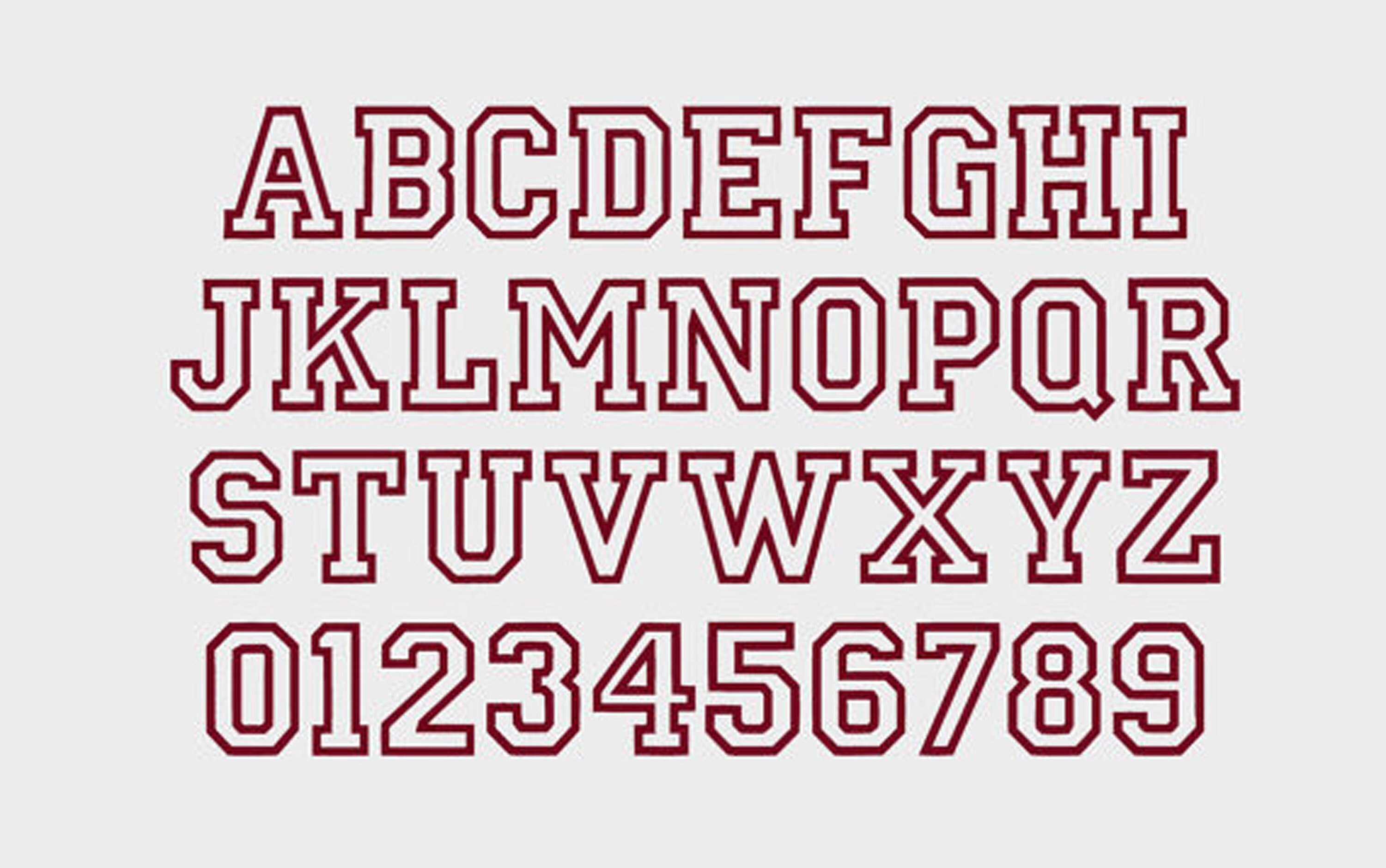 1 Inch College Varsity Letters, Iron on Patch, Embroidered Fabric Patch ...