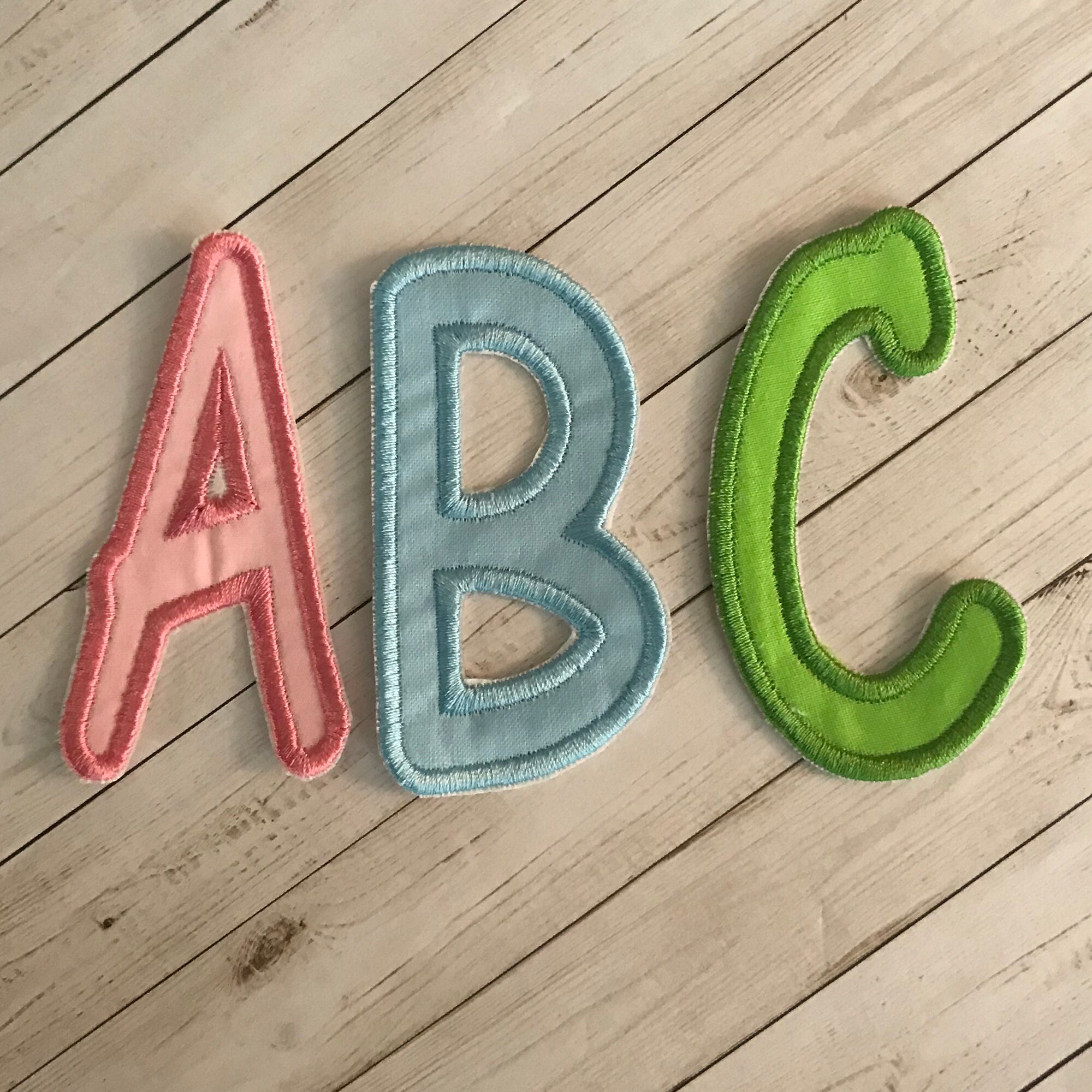 Alphabet Letter, 3 Inch, Kelly Font, Iron On, Alphabet Patch, Fabric ...