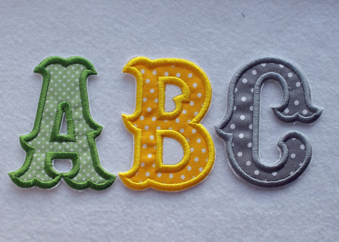 Iron on Patch, 4 Inch, Wanda Font, Alphabet Patch, Iron on Letter ...