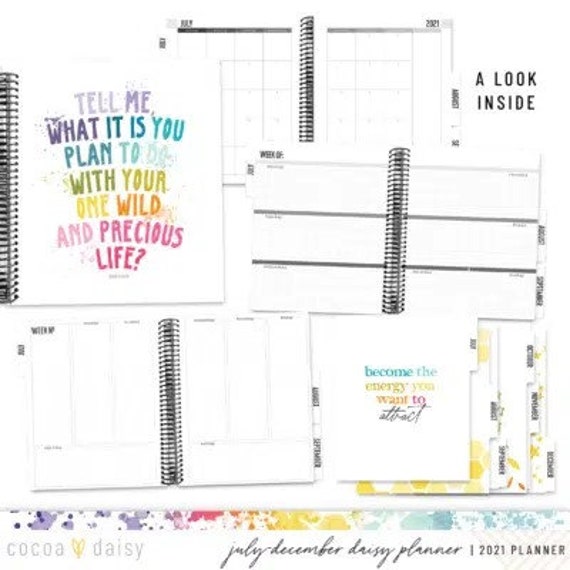 Coiled Daisy Planner July-december 2021 - Etsy