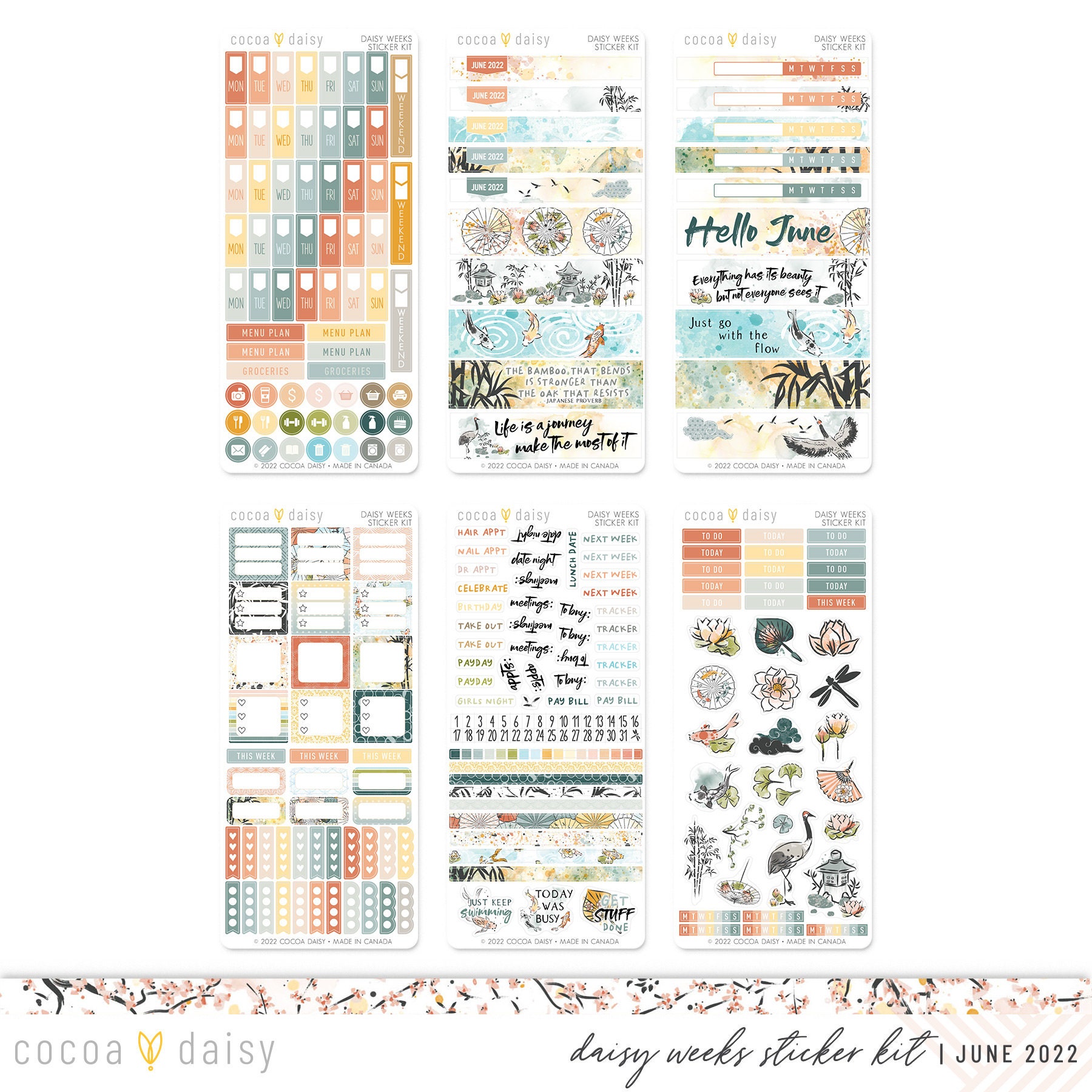 Daisy Weeks Stickers Koi Pond Collection - Etsy