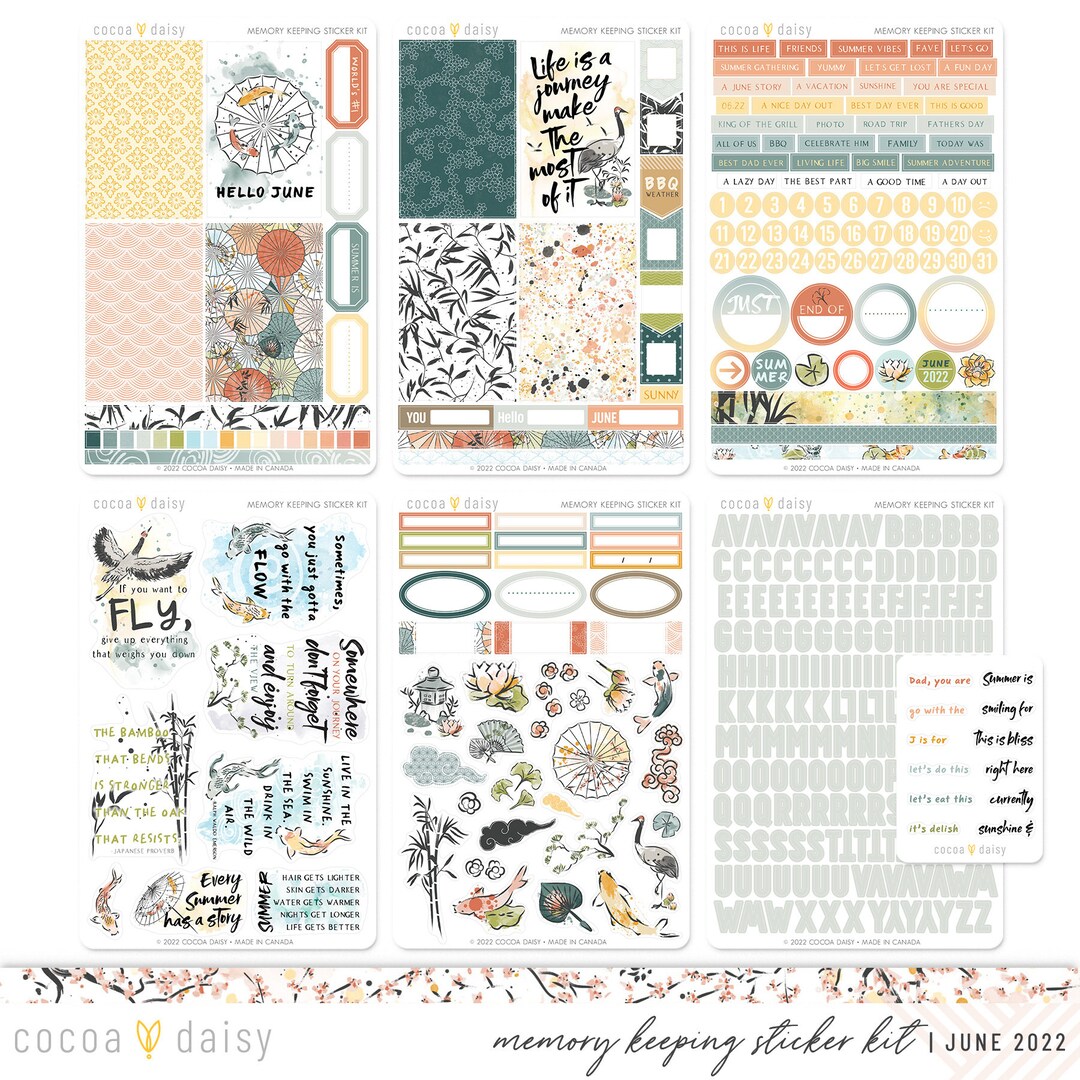 Memory Keeping Sticker Kit Koi Pond Collection - Etsy