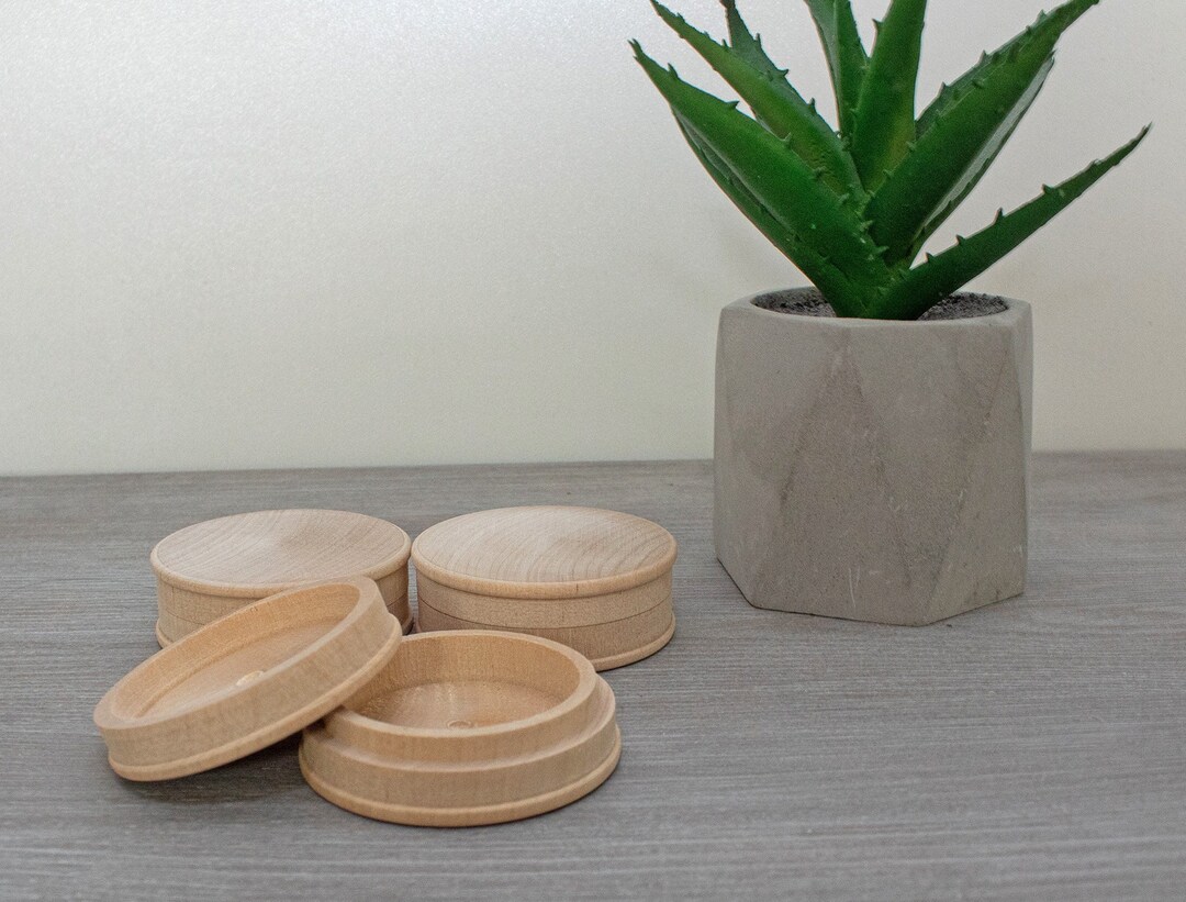 Round Wood Box 6cm, Unfinished Wooden Roud Box, Jewelry Wooden Box ...