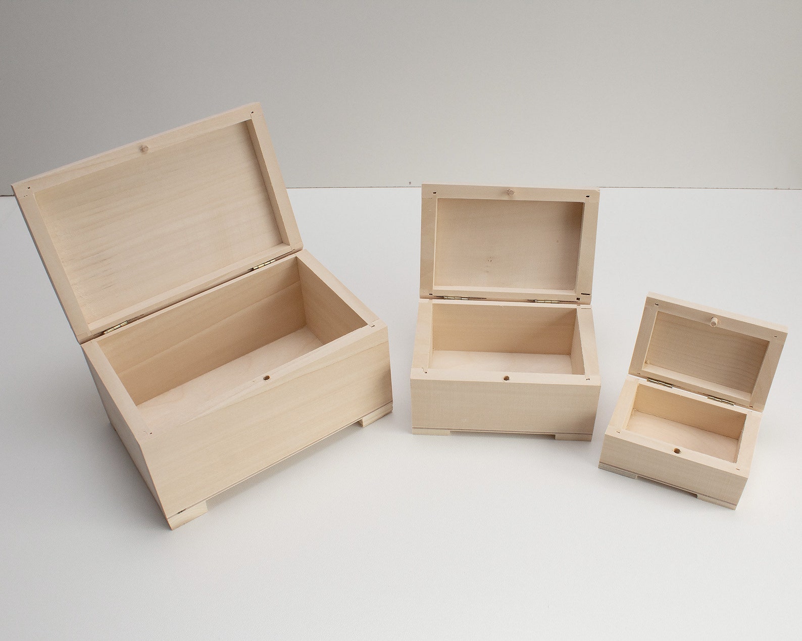 Wooden Chest Unfinished Wood Box Jewellery Box Unpainted | Etsy