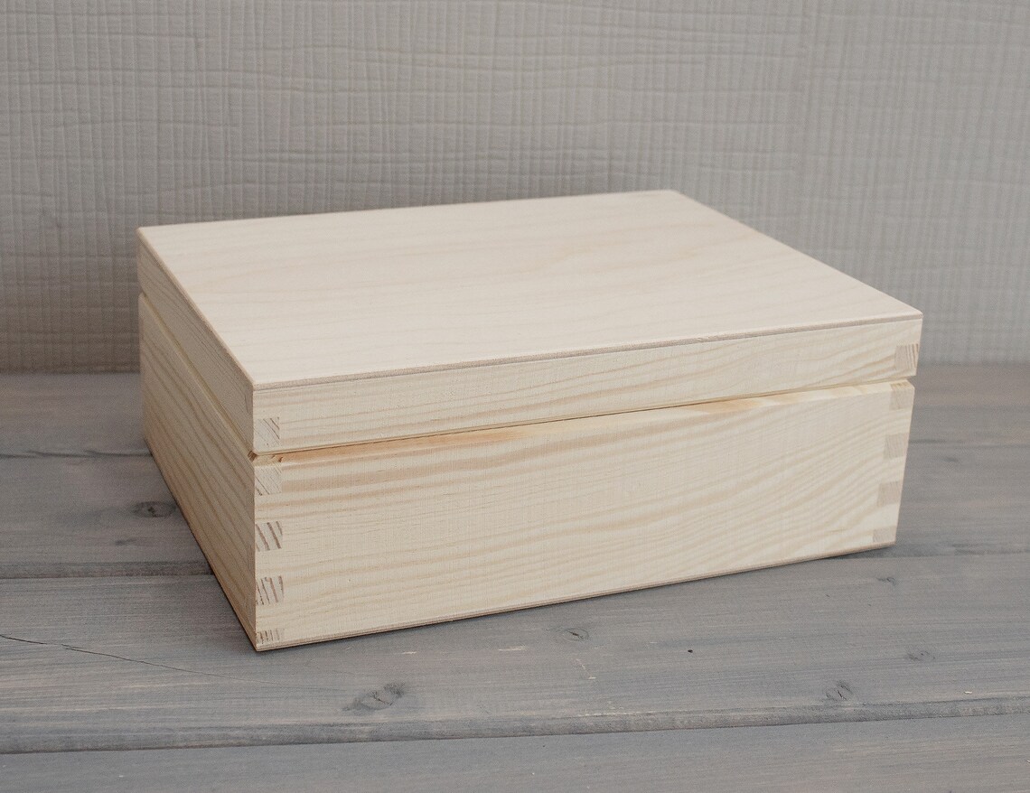 Unfinished Wooden Tea Box, 6 Compartments Tea Box, Unpainted Wood Tea ...